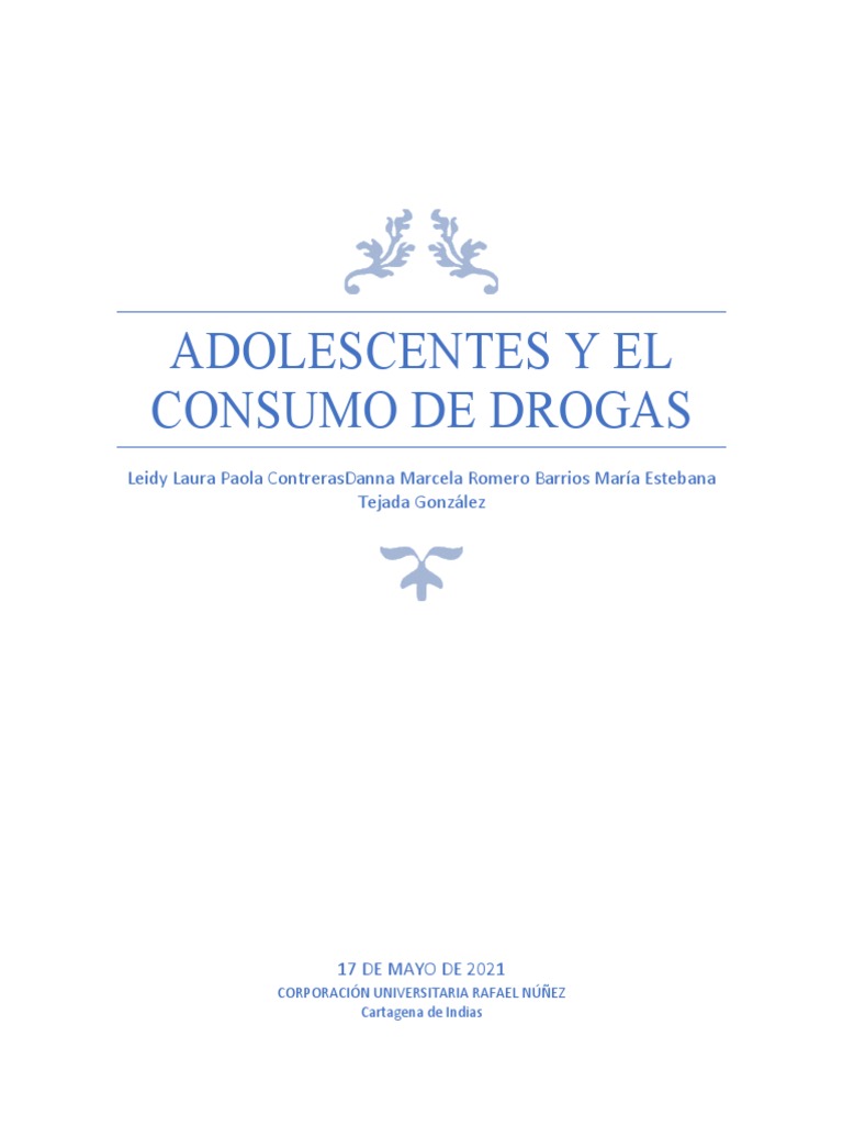 Las Drogas - Ensayo | PDF | La dependencia de sustancias | Comportamiento