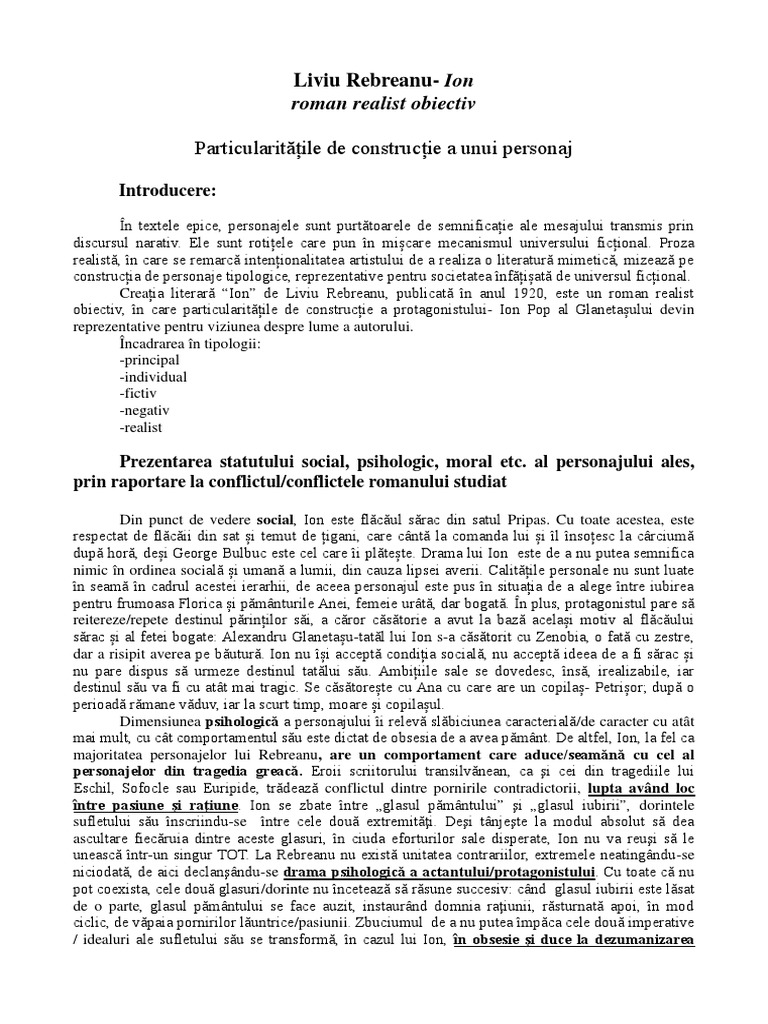 Ion Caracterizare | PDF