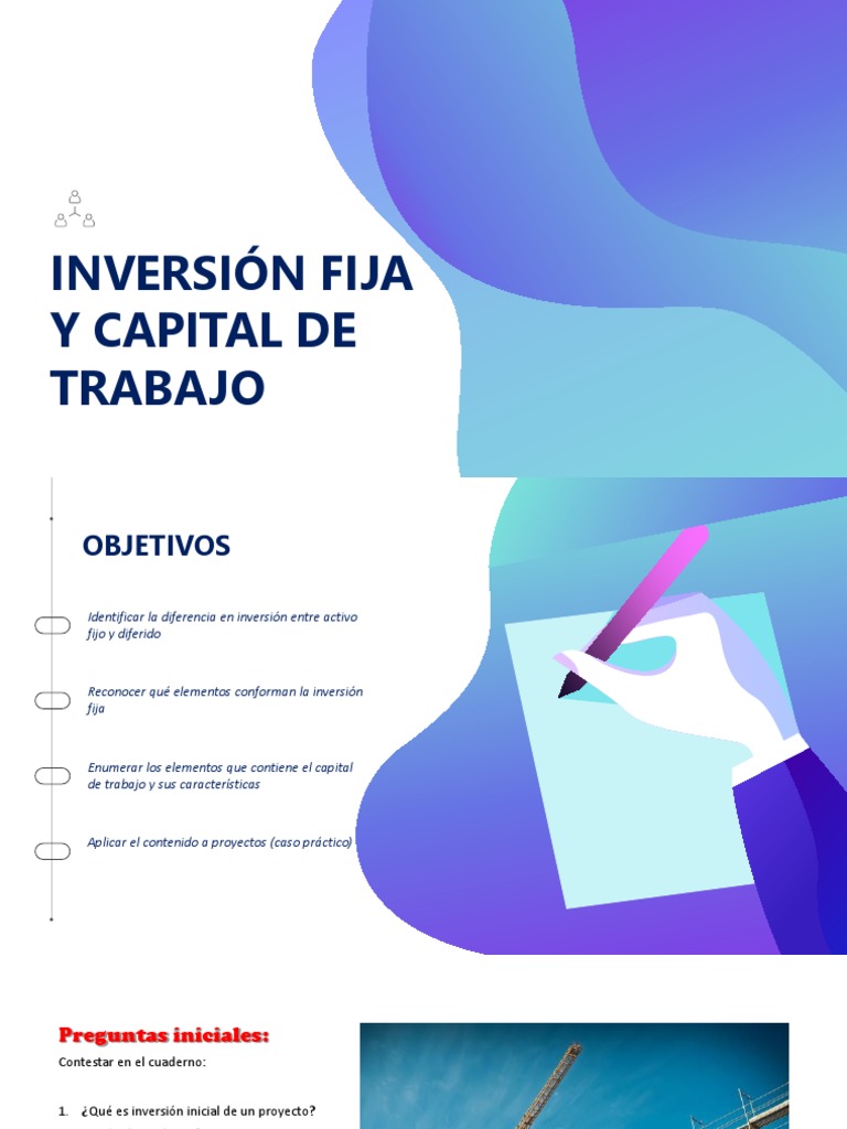 Inversión Fija y Capital de Trabajo | PDF | Finanzas y dinero | Tecnología