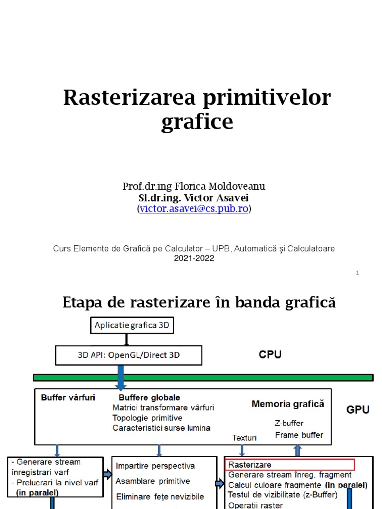 Rasterizarea Primitivelor Grafice | PDF