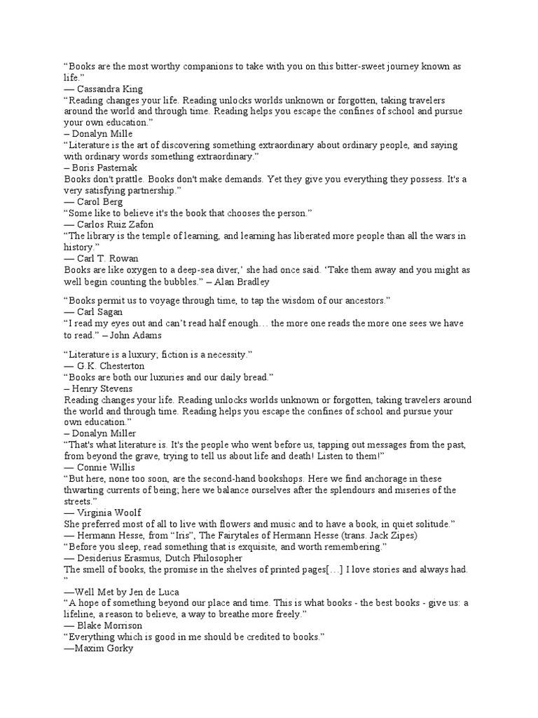 Citate Engleza Despre Carti | PDF