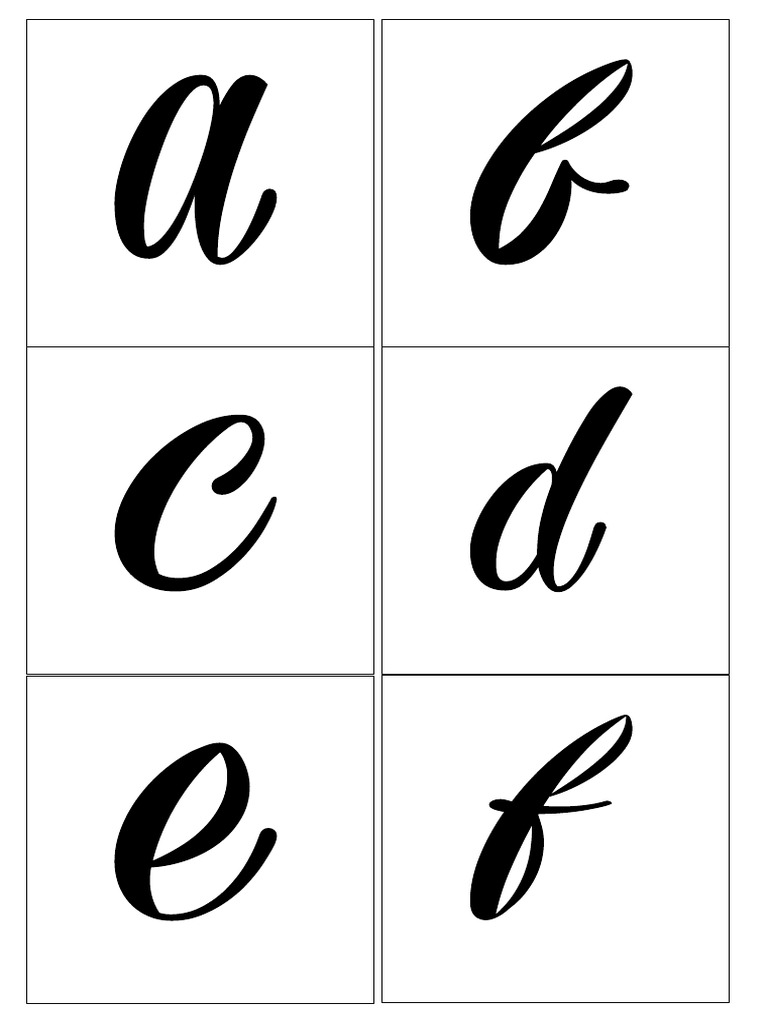 Abecedario Letra Corrida | PDF