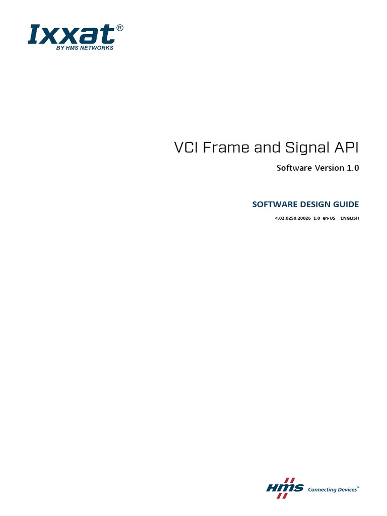 VCI C++Frame and Signal API - en | PDF | Component Object Model | Software