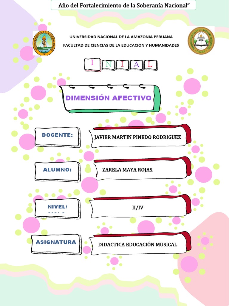 Dimensión Afectiva | PDF | Las emociones | Educación de la primera infancia