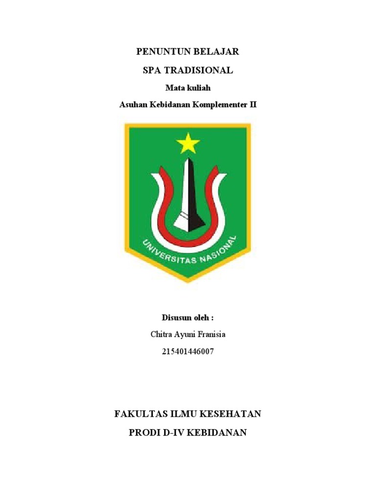 Daftar Tilik Spa Tradisional | PDF