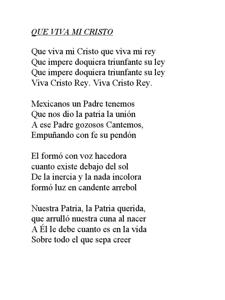 Cantos Cristo Rey | PDF