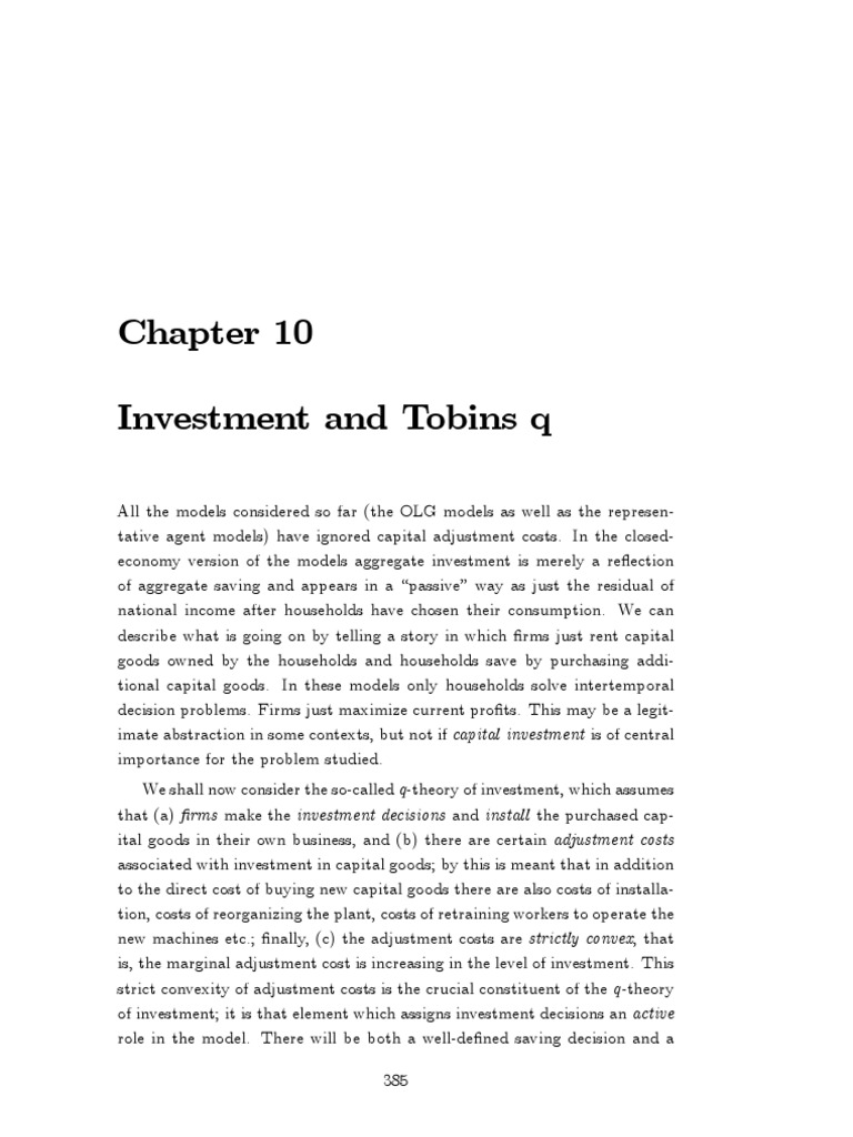 Tobin's Q | PDF | Labour Economics | Interest