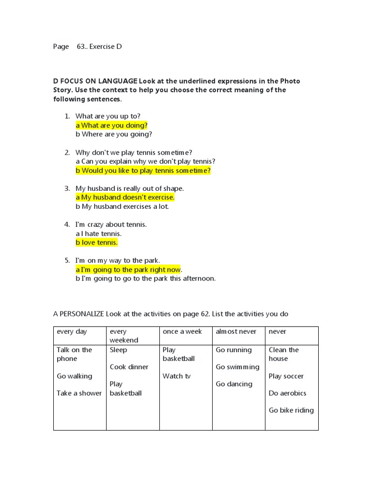 Top Notch 1 Unit 6 SB | PDF