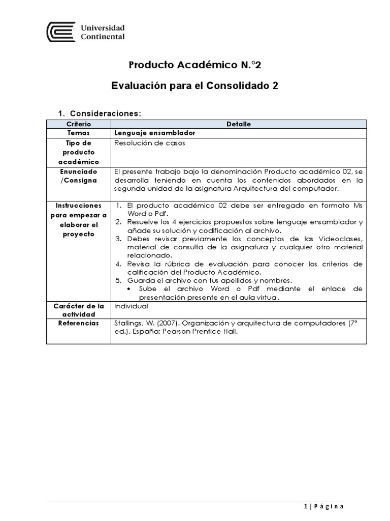 PA02.Tarea AdC | PDF | Lenguaje de programación | Lenguaje ensamblador