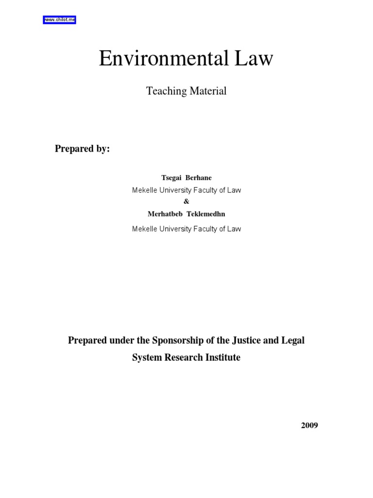 Comprehensive Guide to Environmental Law | PDF | Environmental Law ...