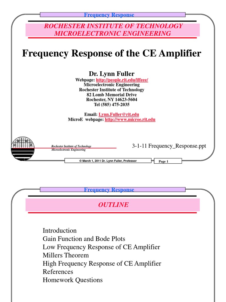 Low Frequency Response of CE Amplifier | PDF | Electromagnetism ...