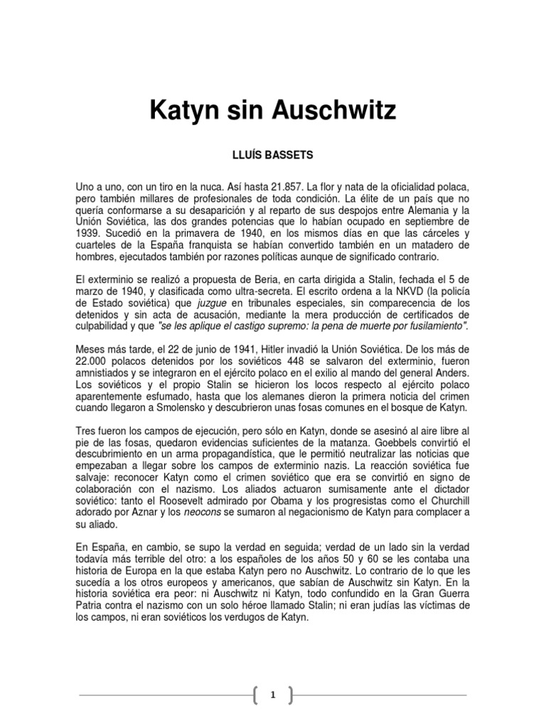 Reportajes - La Matanza de Katyn | PDF