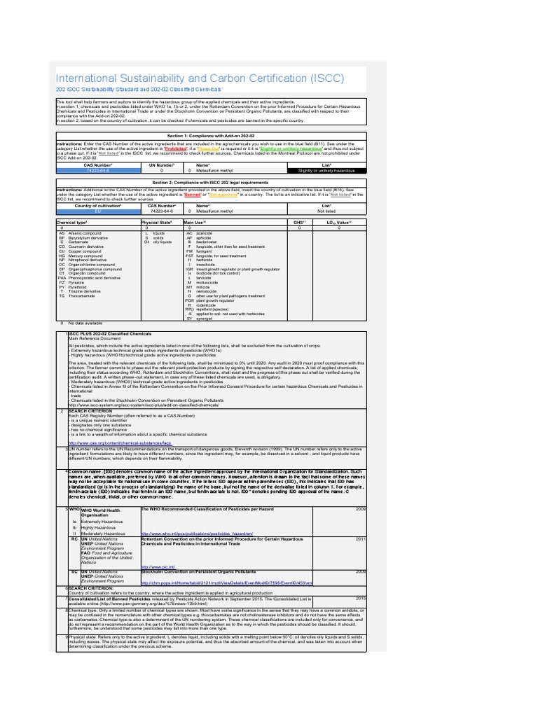 International Sustainability and Carbon Certification (ISCC) | PDF