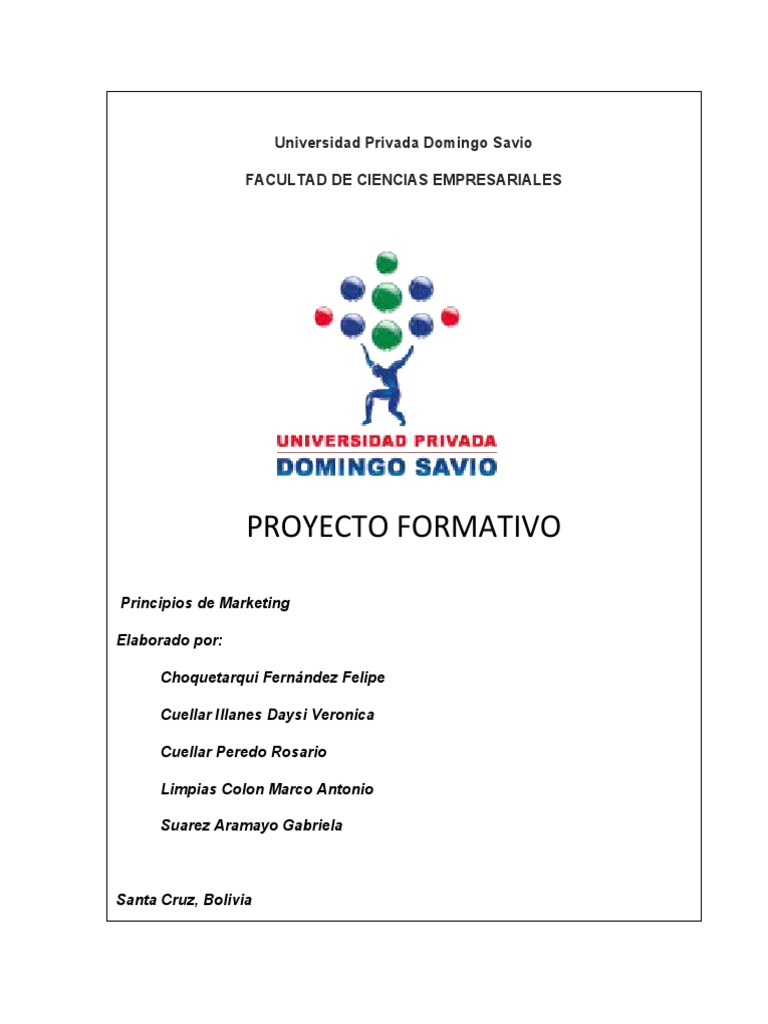 PROYECTO FORMATIVO v1 | PDF | Marketing | Business