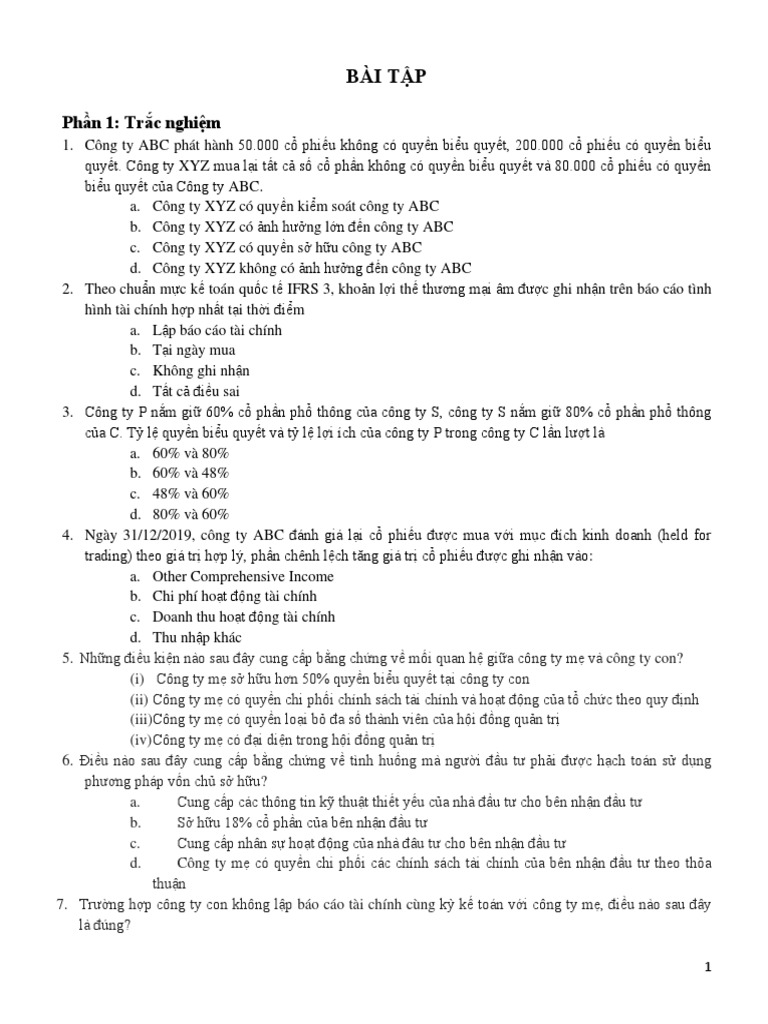 5.KTTCNC-Bài tập ôn tập | PDF