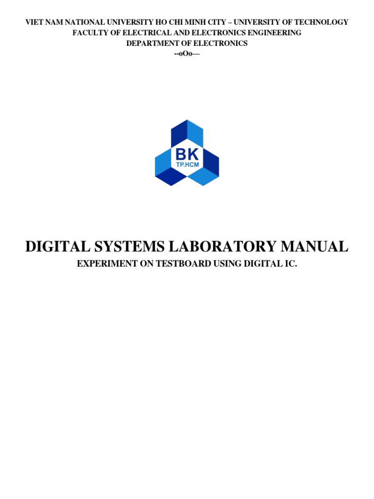 Digital Systems Laboratory Manual: Experiment On Testboard Using ...