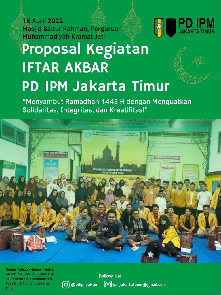 Proposal Kegiatan Iftar Akbar PD Ipm Jakarta Timur | PDF