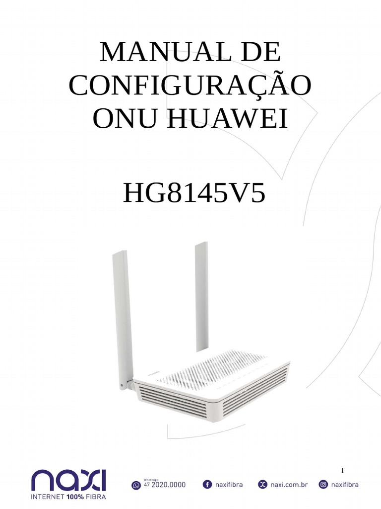 Manual ONT EG8145V5 HUAWEI | PDF | Rede de computadores | Wi-Fi
