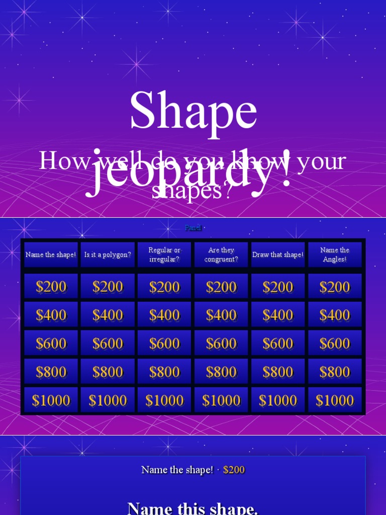 Shape Jeopardy | PDF | Shape | Polygon