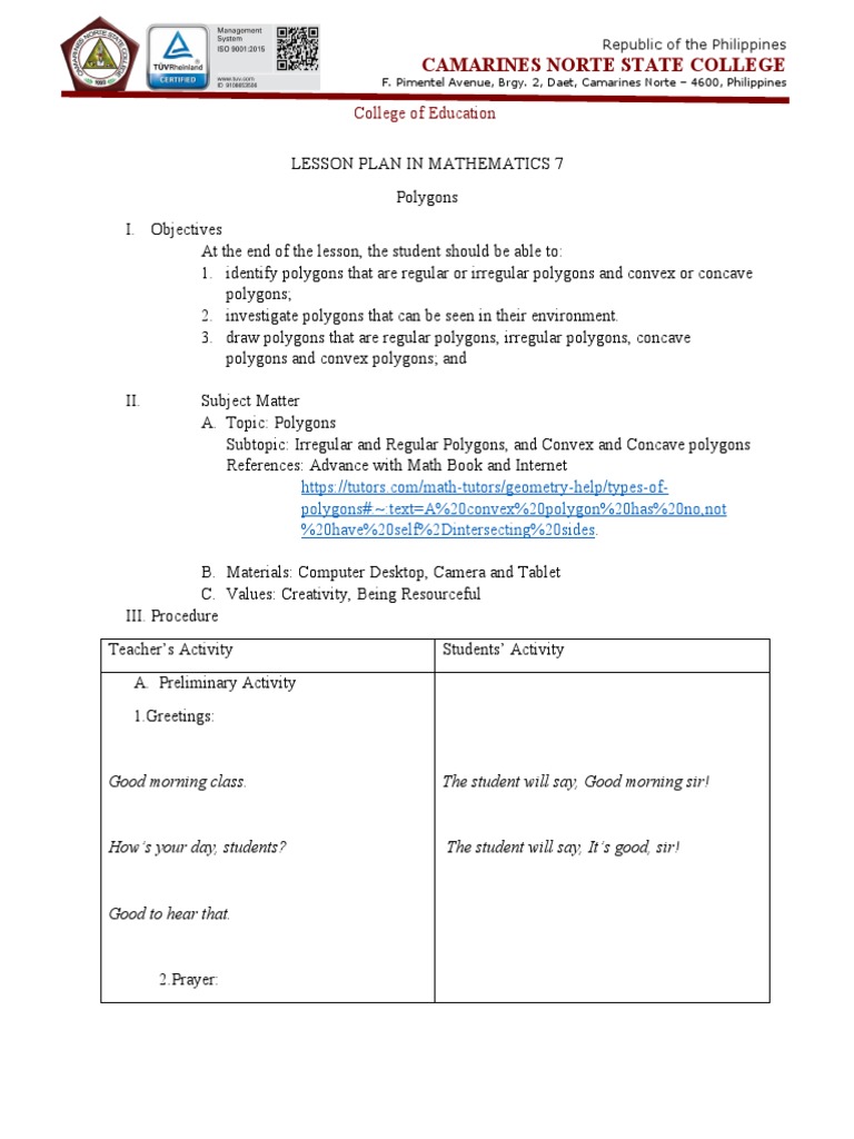 Regular and Irregular Concave and Convex Polygons | PDF | Angle ...
