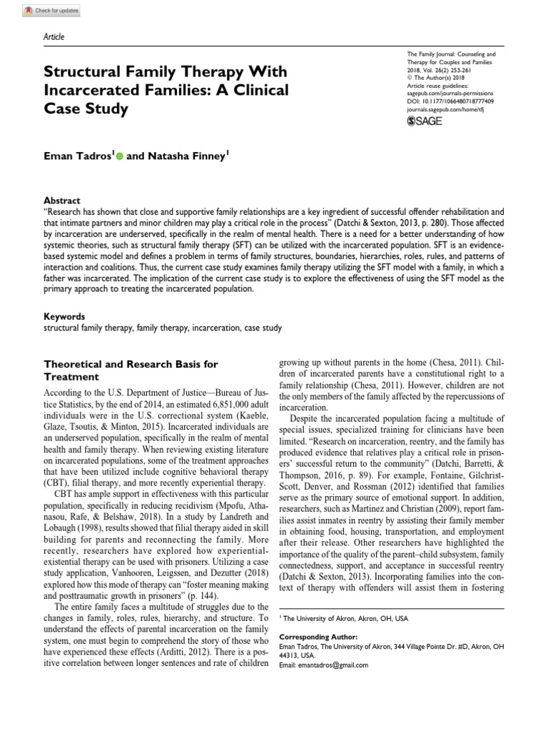 Structural Family Therapy With | PDF