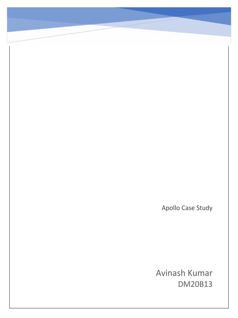 Apollo Case Study Ayushi Kundu DM20C12 | PDF