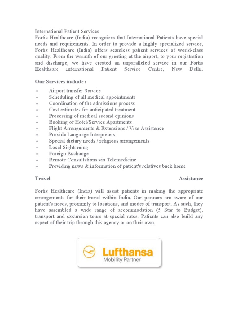 International Patient Services | PDF | Health Care | Hospital