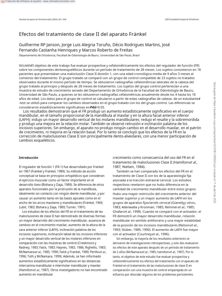 Frankel Clase II Div I.af - Es | PDF