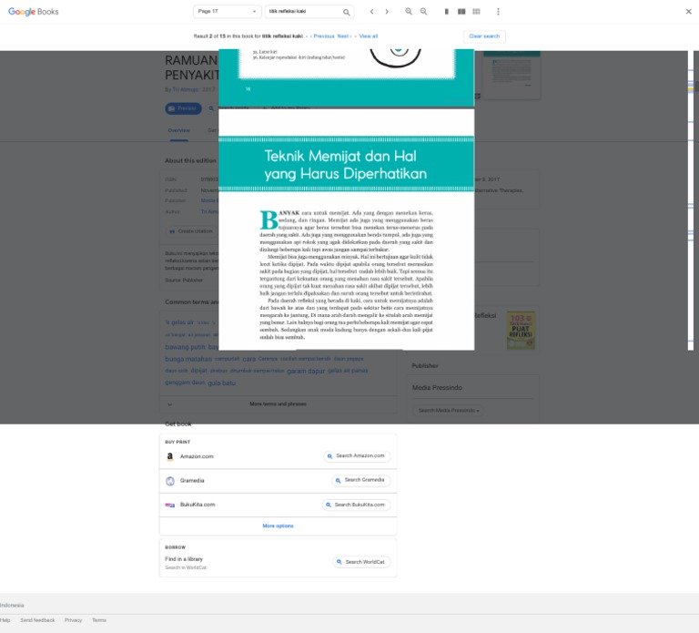 TITIK KUNCI PIJAT REFLEKSI DAN ANEKA RAMUAN TRADISIONAL UNTUK SEGALA ...
