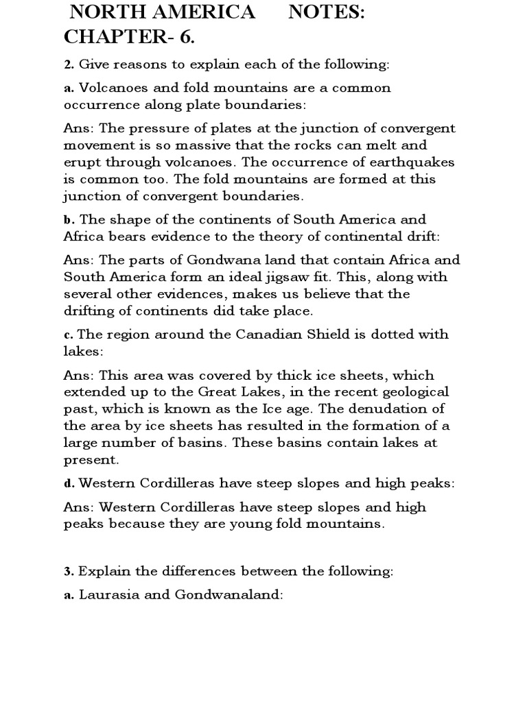 North America: Geography and Features | PDF | Plate Tectonics | Continent