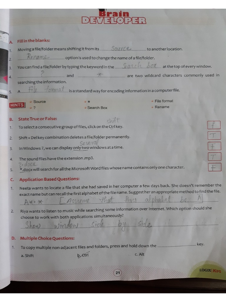 Class 6 Computer Notes Chapter2 | PDF