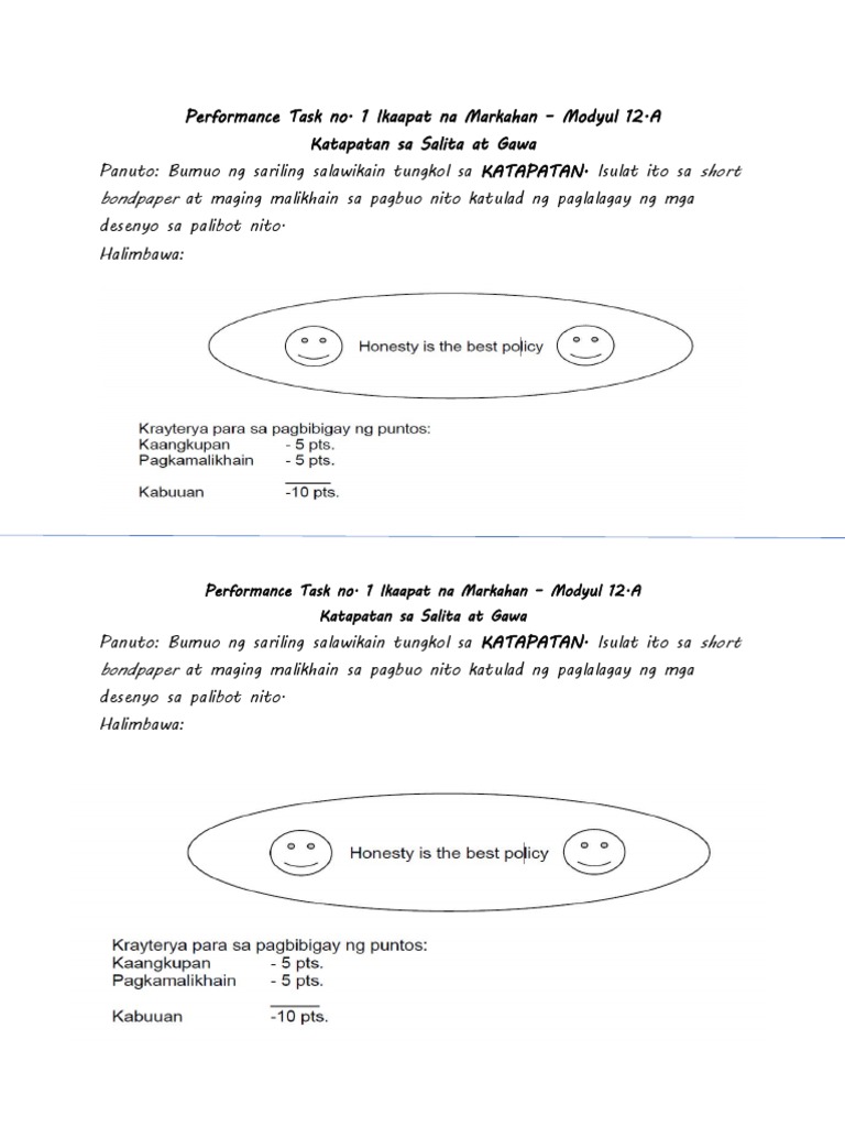 Performance Task No. 1 | PDF