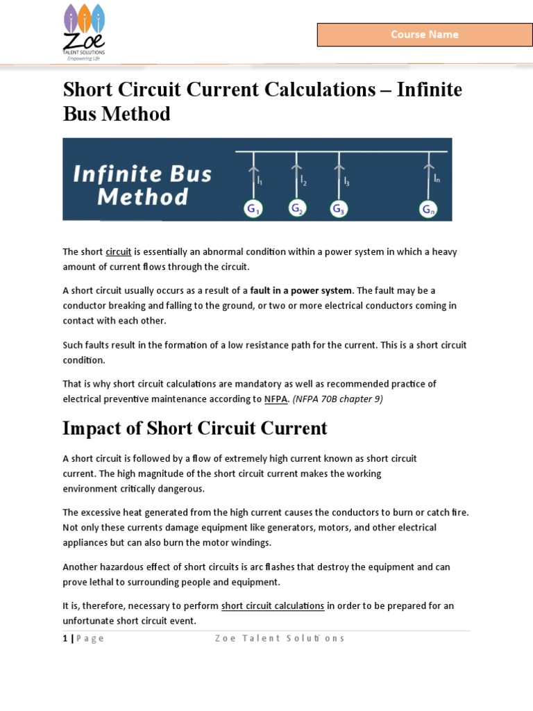 Infinite Bus Calculations | PDF