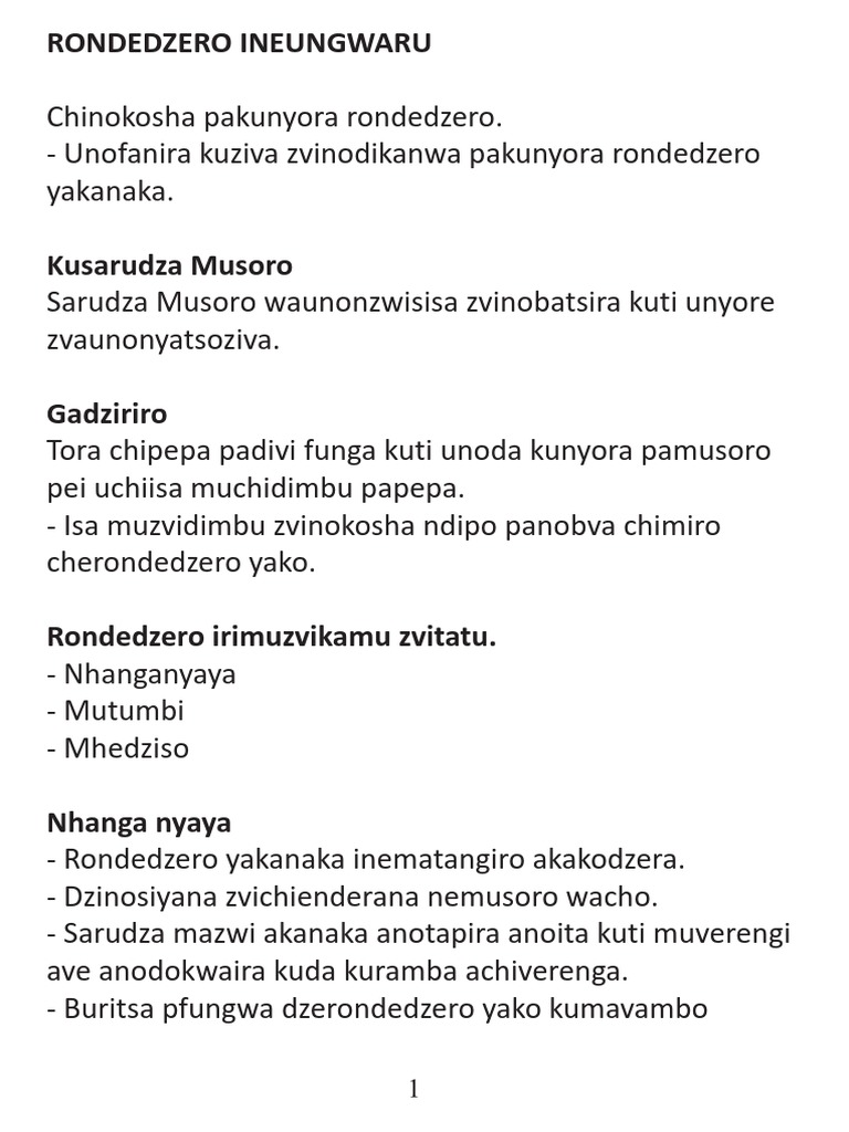 Rondedzero Writing Tips | PDF