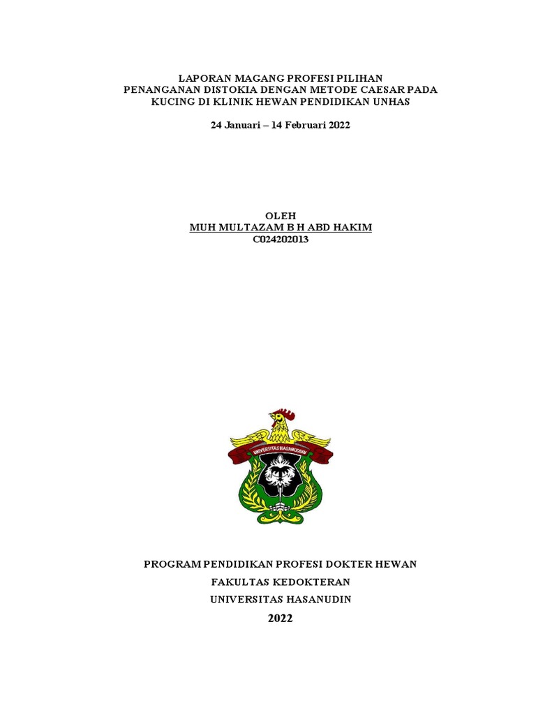 Penanganan Distokia Kucing Metode Caesar | PDF