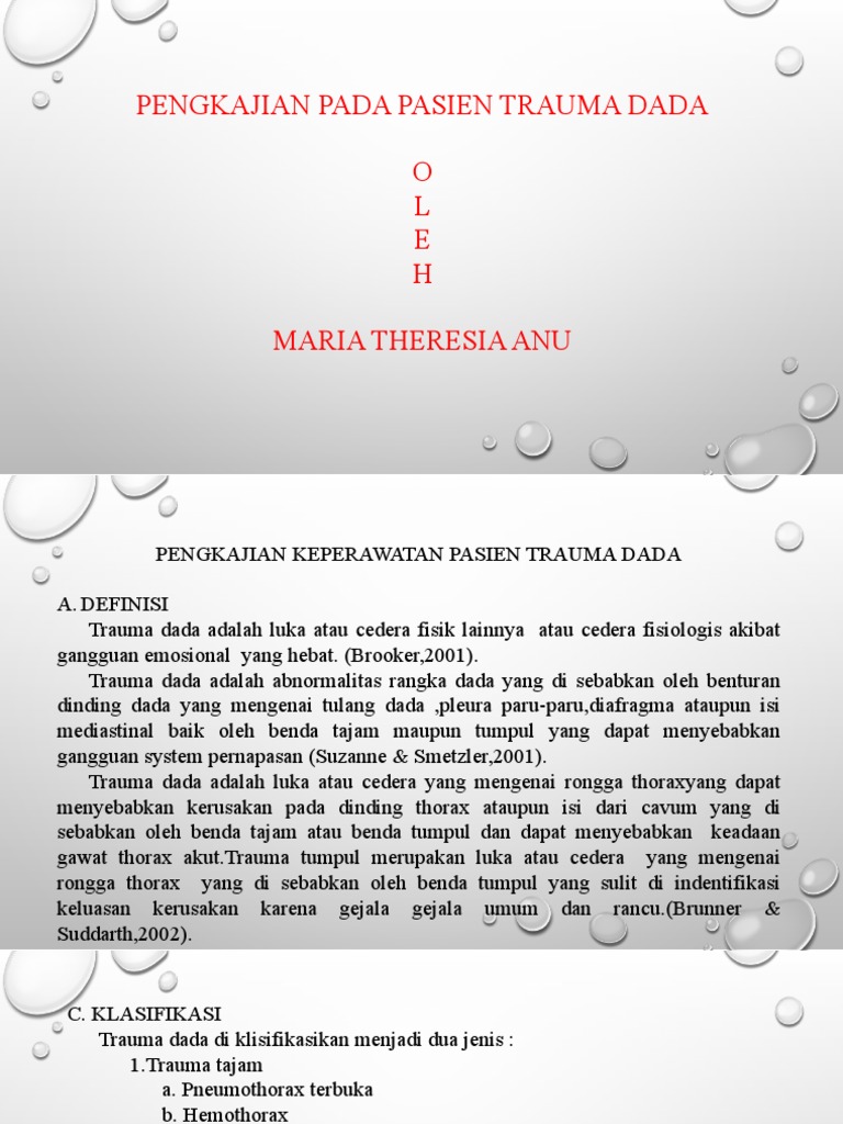 Pengkajian Trauma Dada | PDF