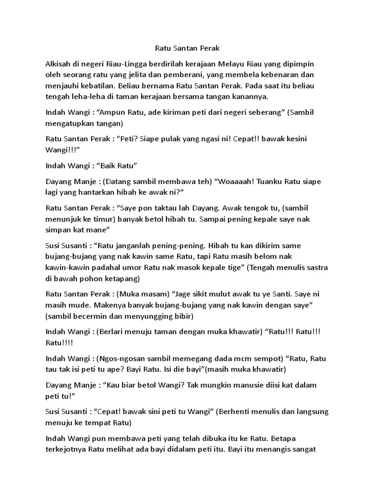 Naskah-Dialog Drama Ratu Santan Perak | PDF | Agama & Spiritualitas
