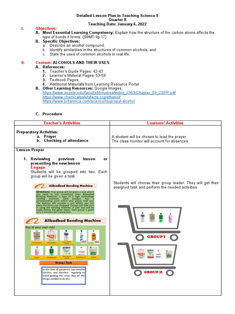 Lesson Plan in Science 9 | PDF