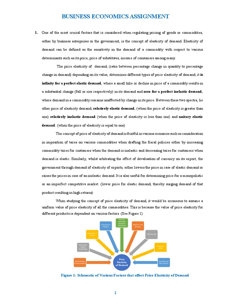 Business Economics Assignment | PDF | Elasticity (Economics) | Price ...