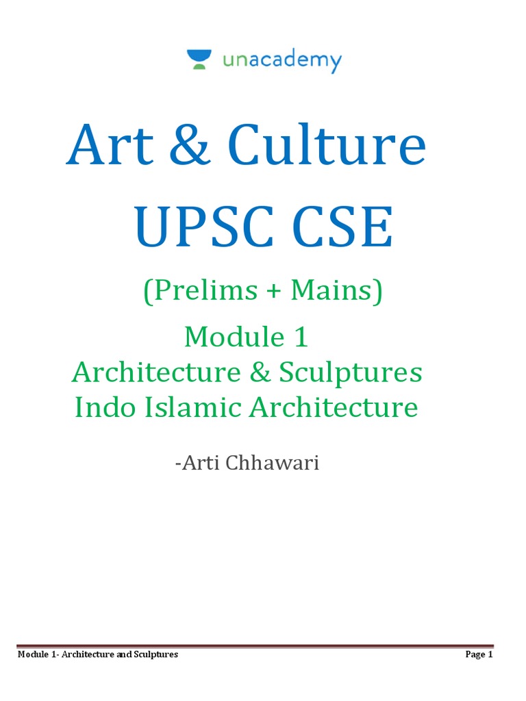 Art & Culture Upsc Cse: (Prelims + Mains) Architecture & Sculptures ...