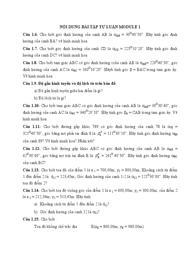 Bai Tap Module 1 | PDF