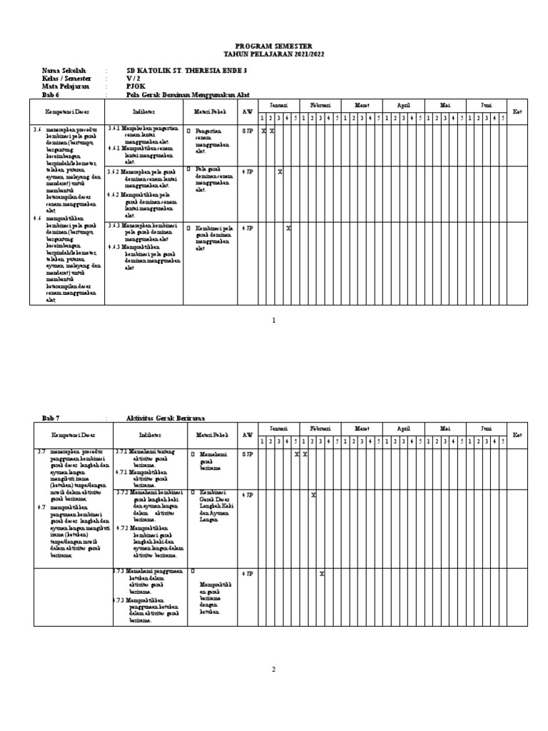 Program Semester 2 | PDF