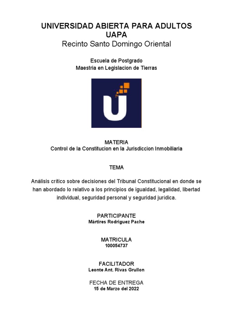 Tarea 2 - Analisis de Sentencias Del TC | PDF