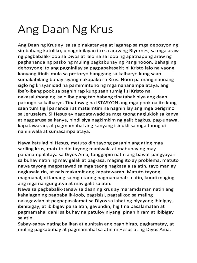 Ang Daan NG Krus | PDF