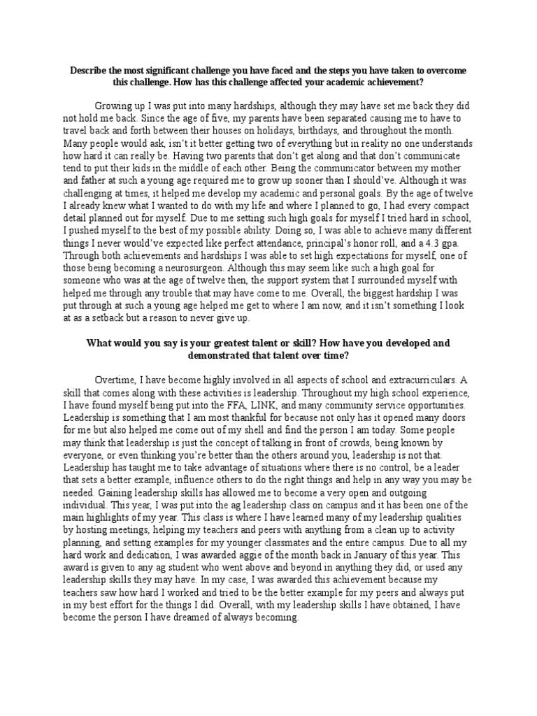 Personal Statement 1 | PDF