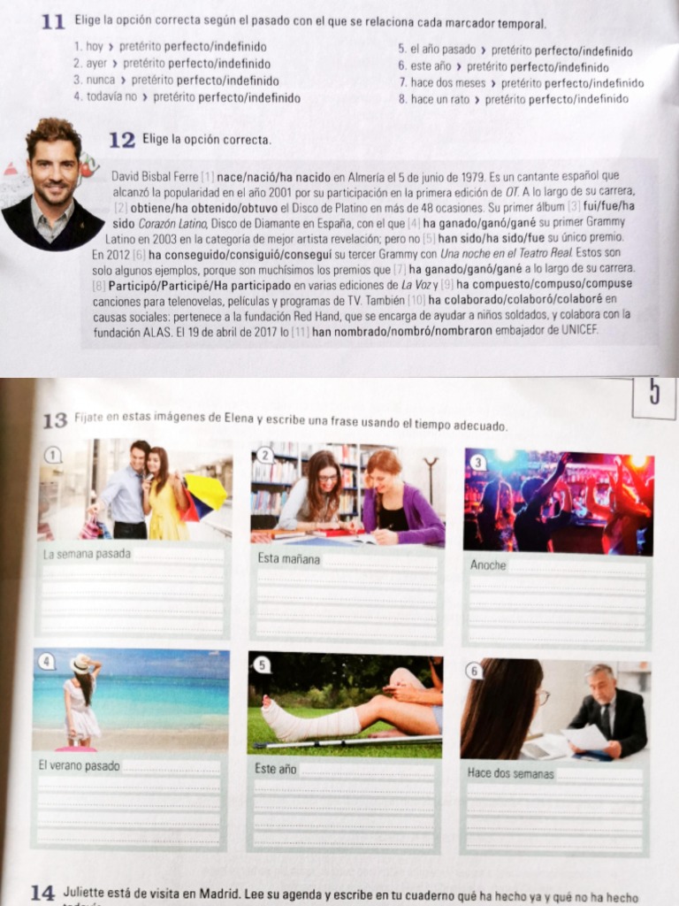 Contraste Pretérito Perfecto Pretérito Indefinido | PDF