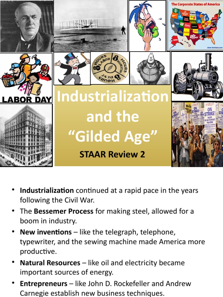 Staar 02 Industrialization and The Gilded Age | PDF | Trade Union ...