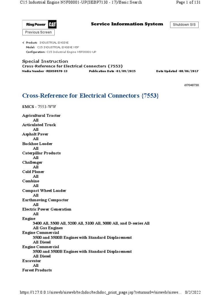 Cross-Reference For Electrical Connectors (7553) | PDF
