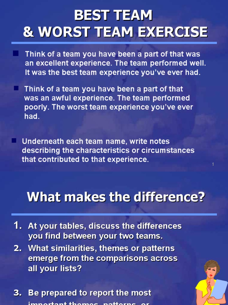 Best Team & Worst Team Exercise | PDF | Leadership | Emotional Intelligence