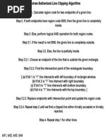 Cohen-Sutherland Line Clipping Algorithm With Example | PDF